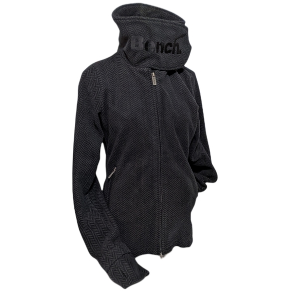 Bench | Jackets & Coats | Bench Fleece Sweater Jacket Coat Black ...